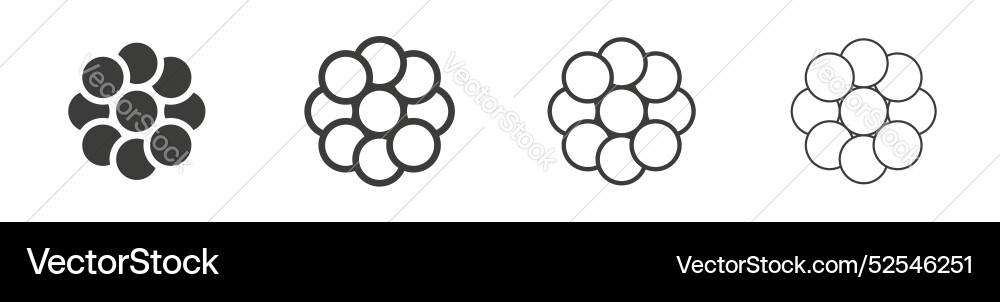 Cancer icon set on white background Royalty Free Vector