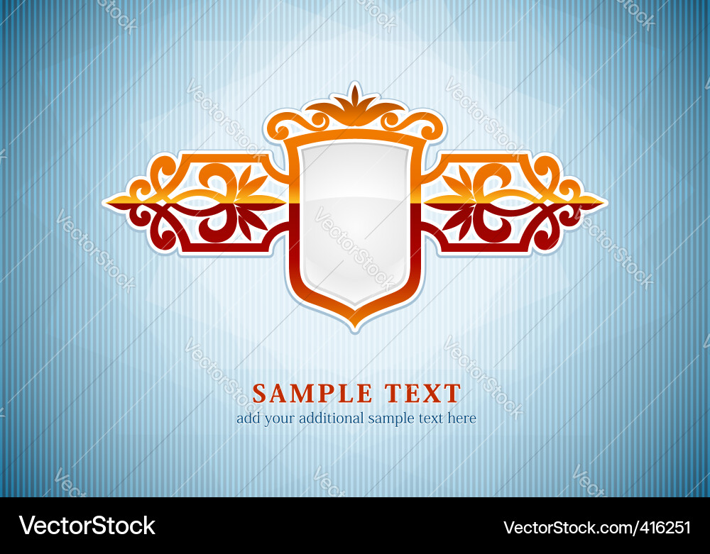 Heraldic frame Royalty Free Vector Image - VectorStock
