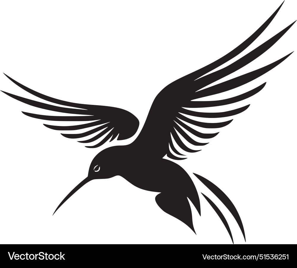 Hummingbird - minimalist and simple silhouette Vector Image
