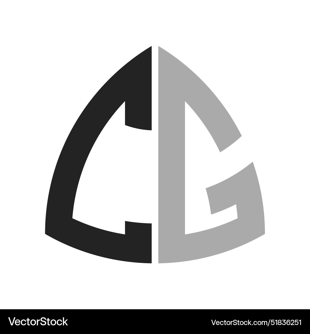 Modern creative cg logo design letter icon Vector Image