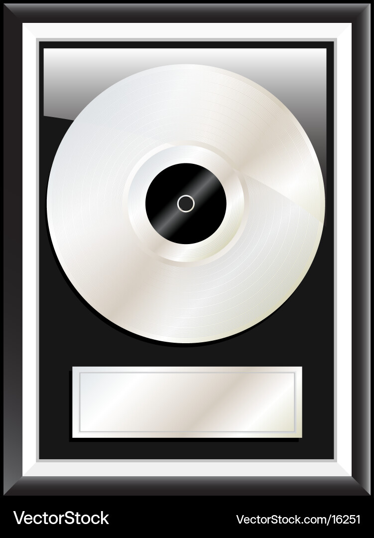 Platinum disc Royalty Free Vector Image - VectorStock