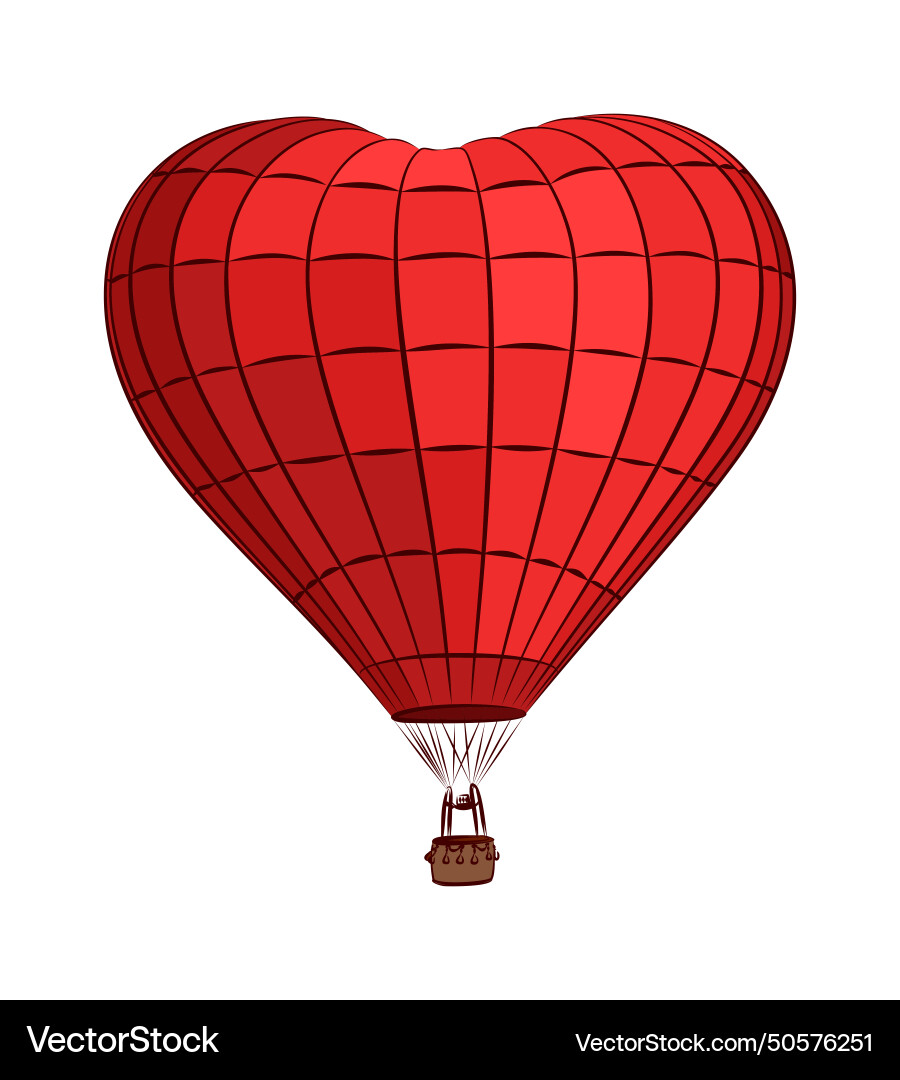 Red hot air balloon Royalty Free Vector Image - VectorStock