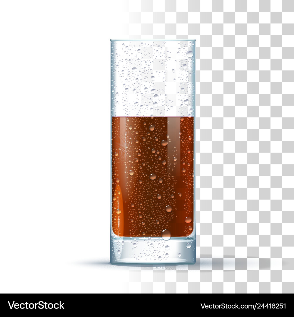 Refreshing Cola Glass Royalty Free Vector Image