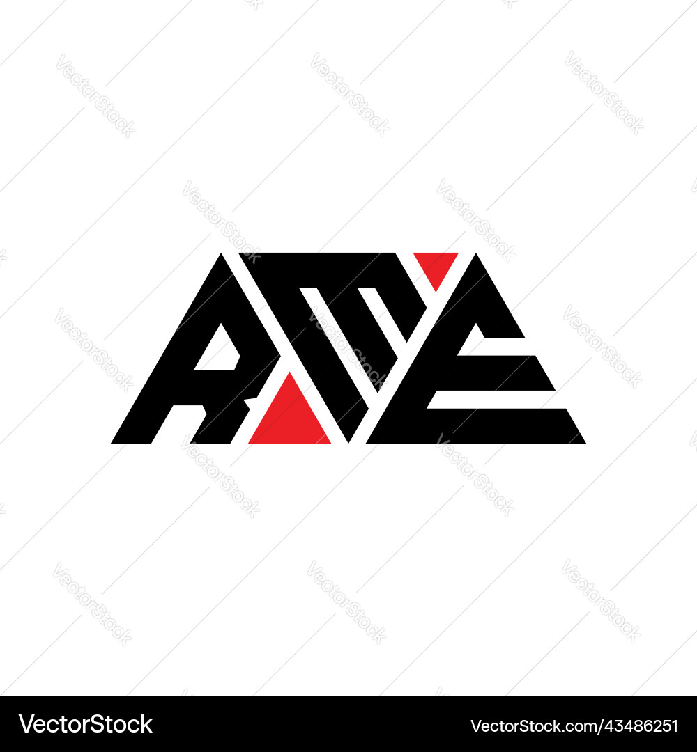 Rme triangle letter logo design Royalty Free Vector Image