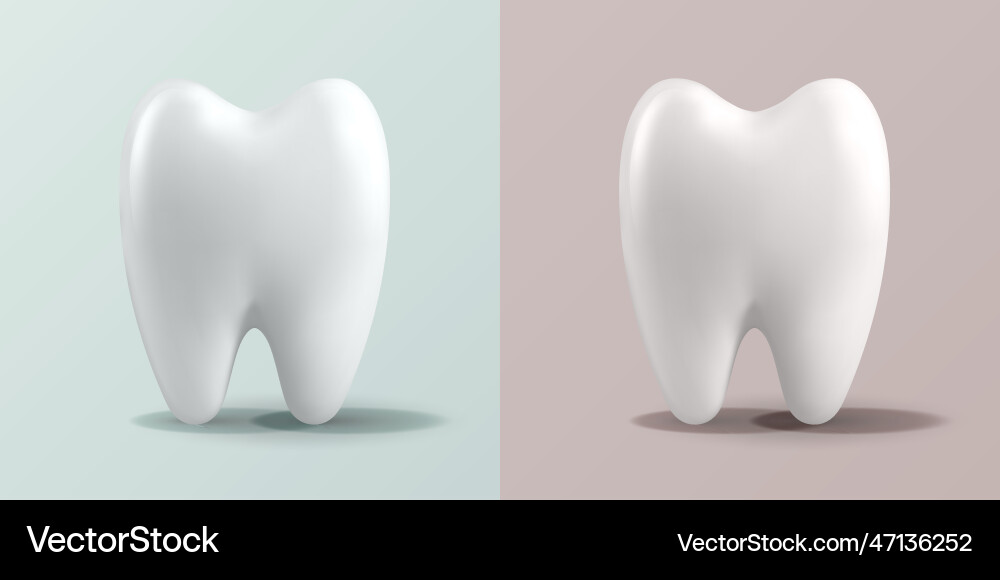 3d realistic tooth dental inspection Royalty Free Vector