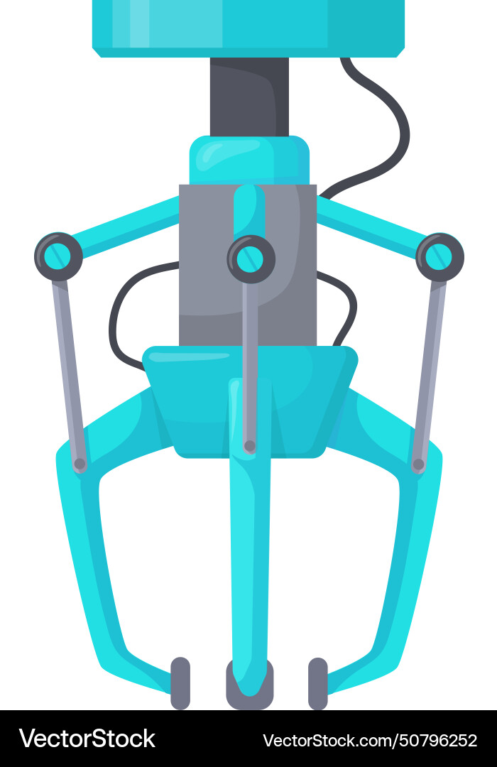 Automatic manipulator cartoon icon hydraulic Vector Image