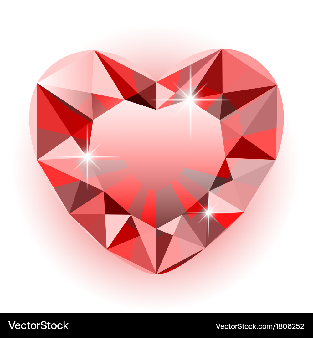 Diamond heart Royalty Free Vector Image - VectorStock