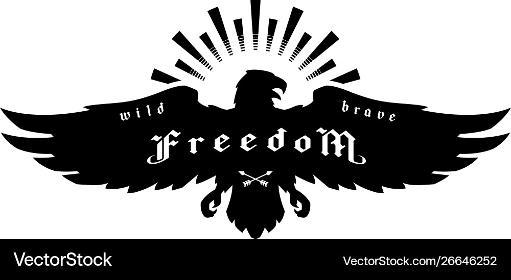 Eagle emblem symbol freedom Royalty Free Vector Image