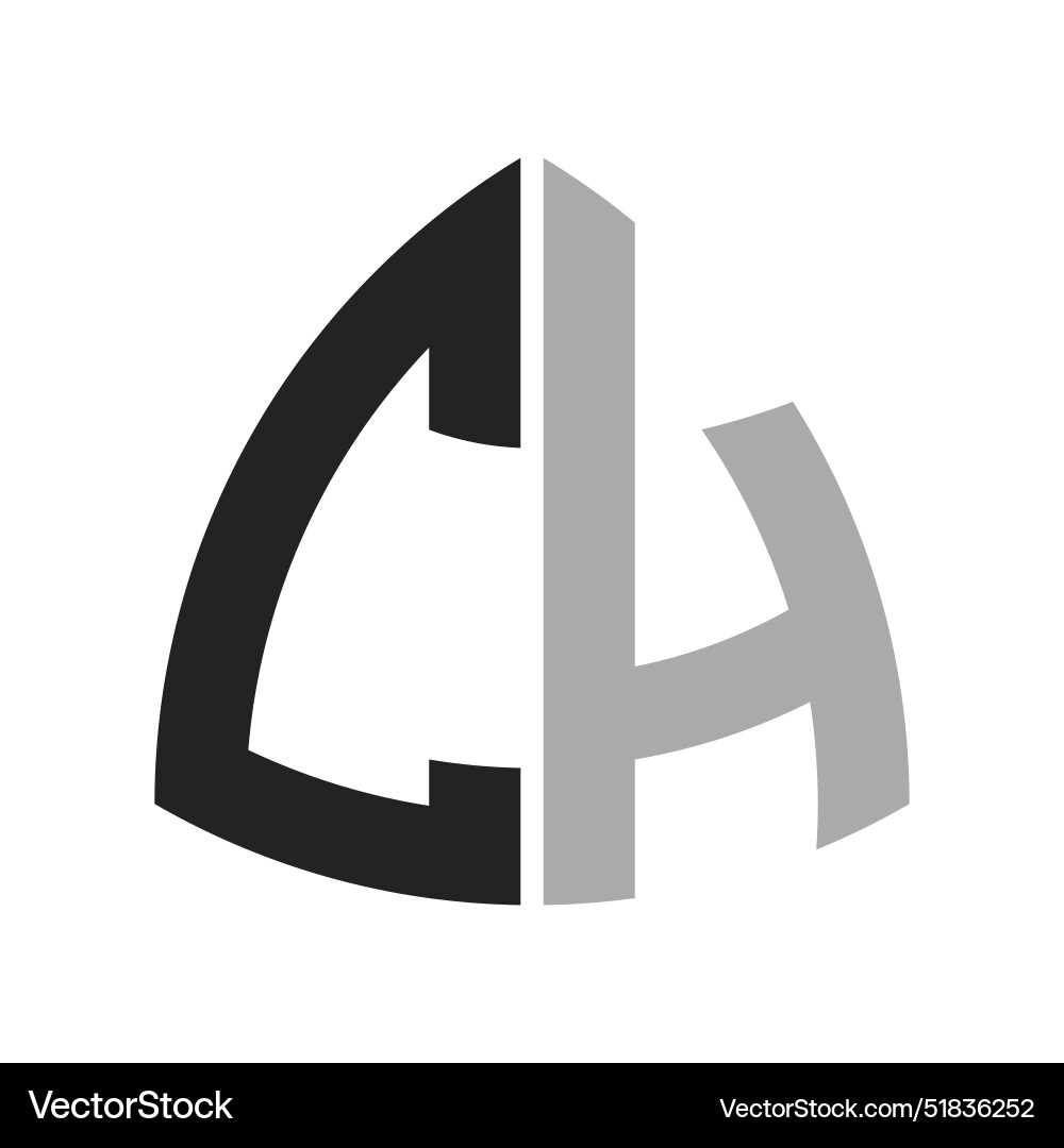Modern creative ch logo design letter icon Vector Image