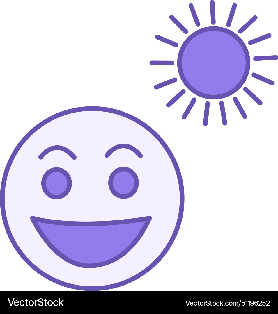 Optimism color icon of human face Royalty Free Vector Image
