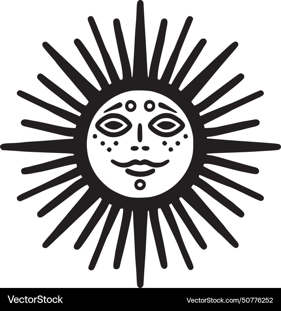 Sun - minimalist and simple silhouette Royalty Free Vector