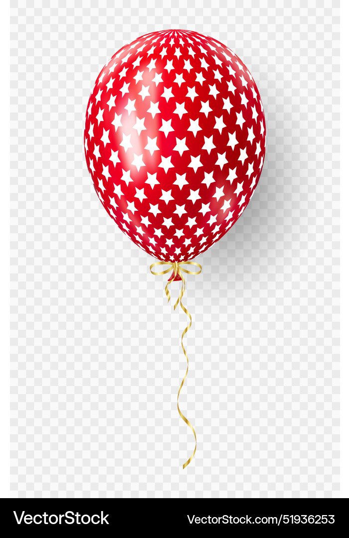3d realistic striped balloon usa independence day Vector Image