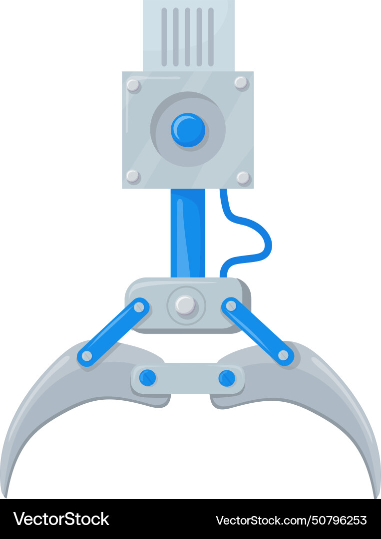 Claw manipulator cartoon icon automatic robotic Vector Image