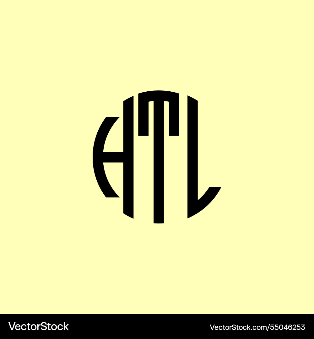 Creative rounded initial letters htl logo Vector Image