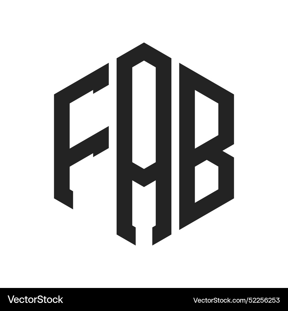 Fab logo design initial letter monogram Royalty Free Vector