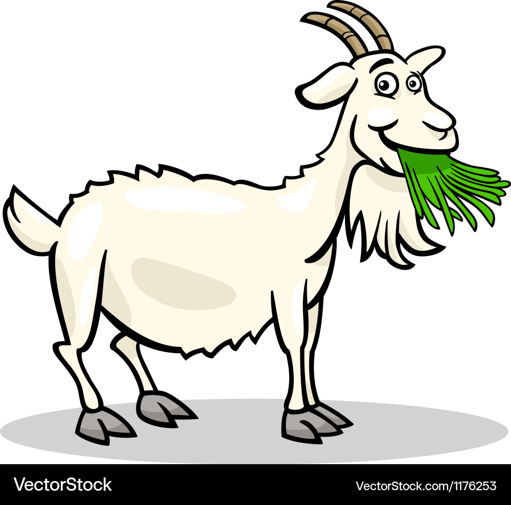 Goat farm animal cartoon Royalty Free Vector Image