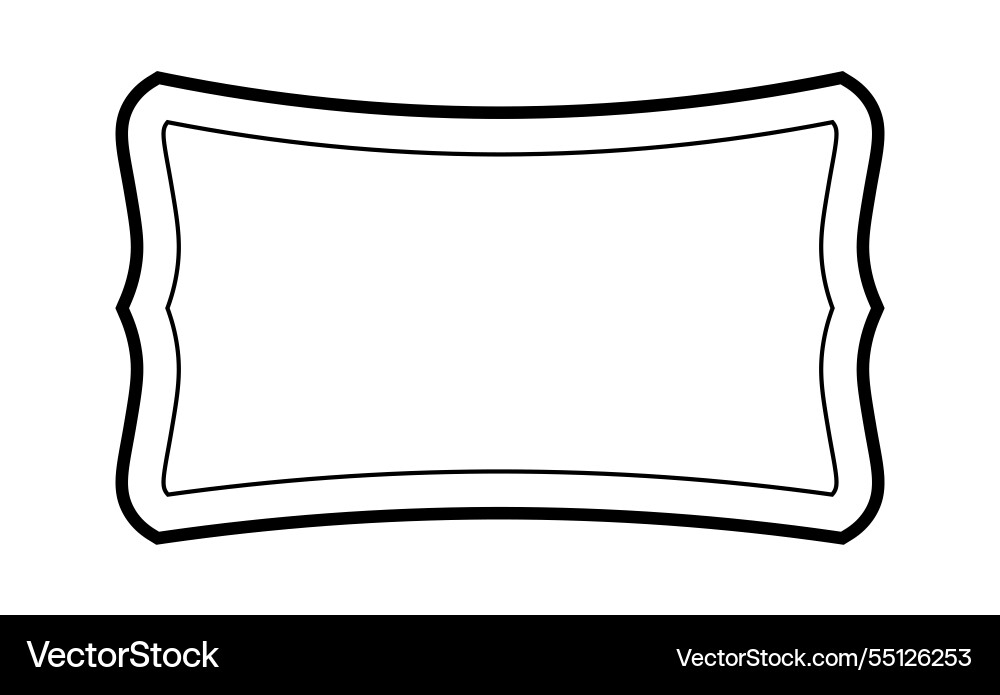 Outline vintage label vignette blank Royalty Free Vector