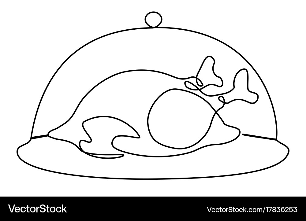 Roast chicken Royalty Free Vector Image - VectorStock