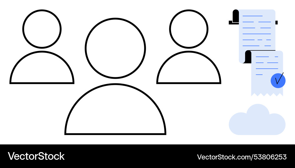 Team collaboration and document management Vector Image