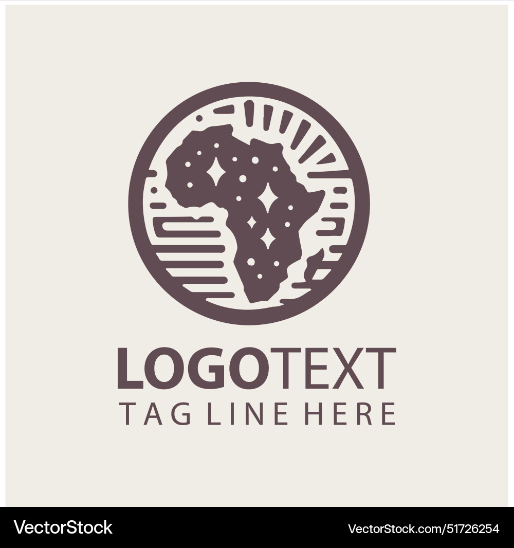 Africa map logo Royalty Free Vector Image - VectorStock