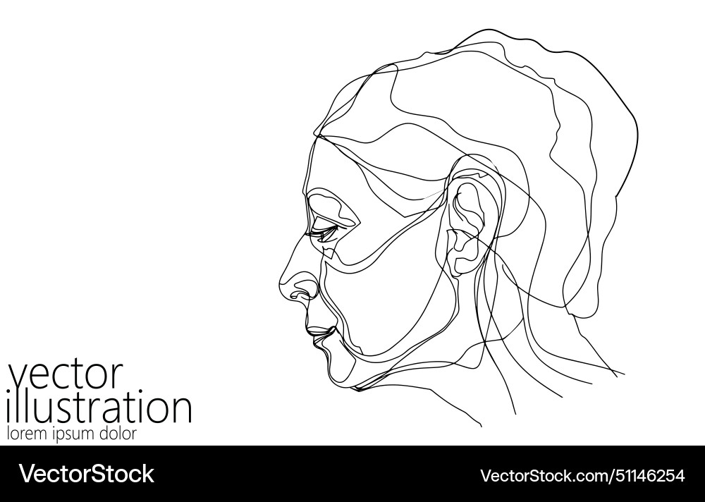 Continuous one single line art beautiful old Vector Image