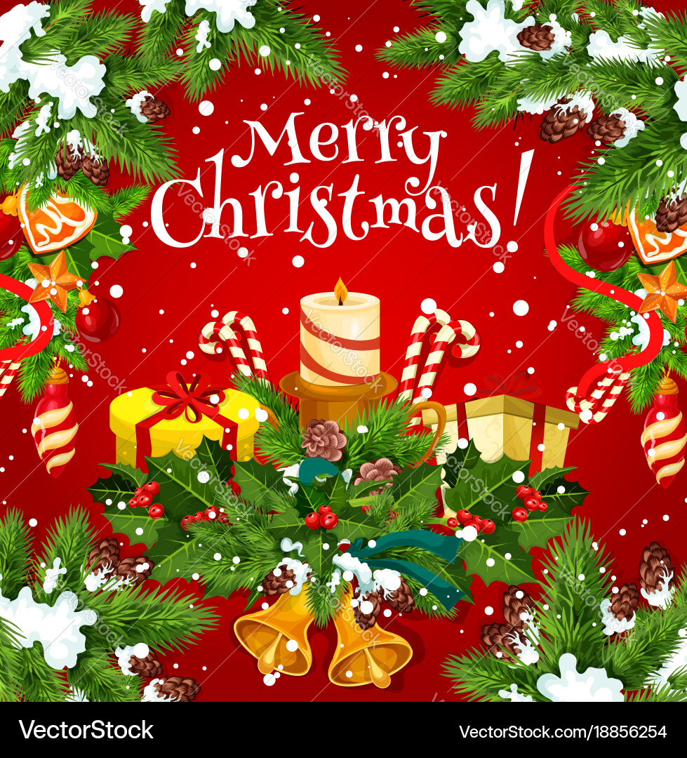 Festive Christmas Garland with Gift Elements – Royalty-Free Vector ...