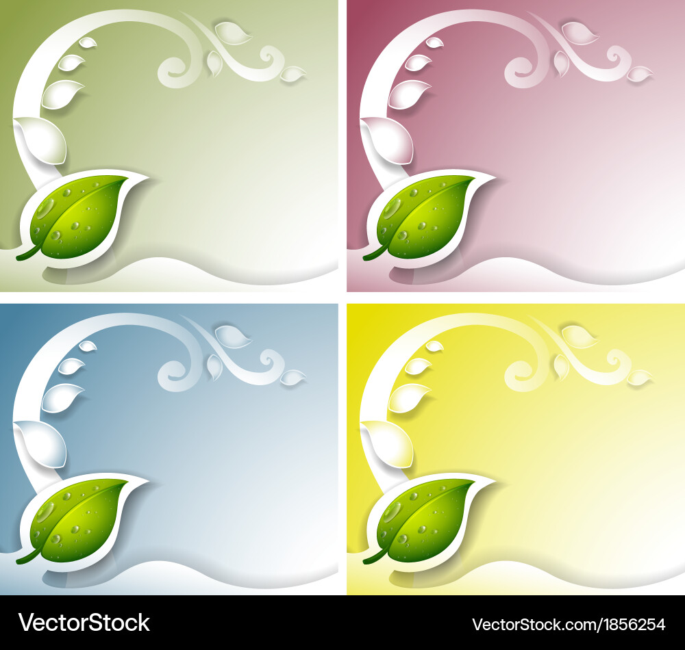 Four leaf background Royalty Free Vector Image