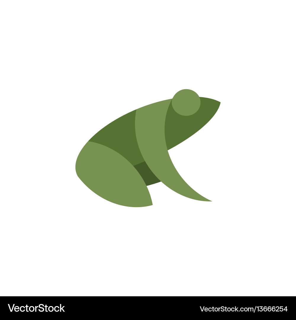Frog flat sign mark trend Royalty Free Vector Image