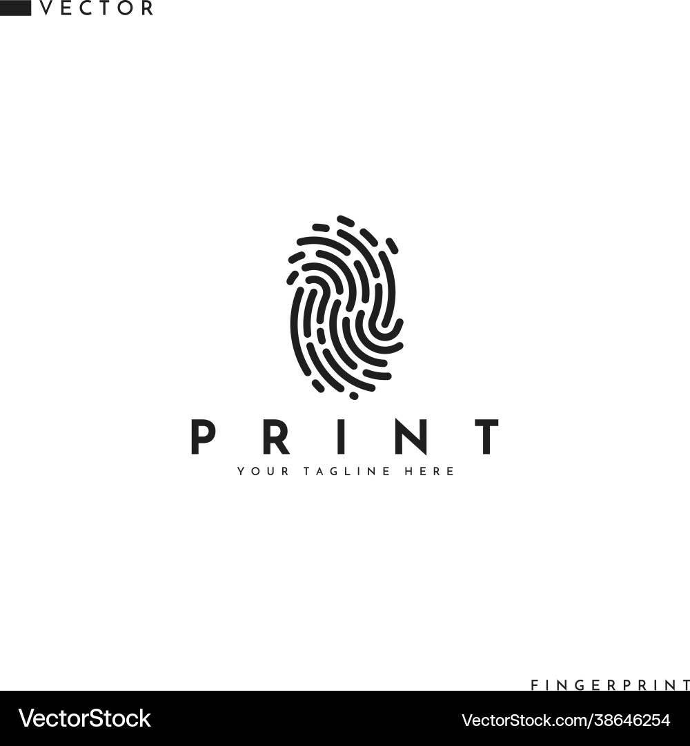 Human fingerprint logo Royalty Free Vector Image