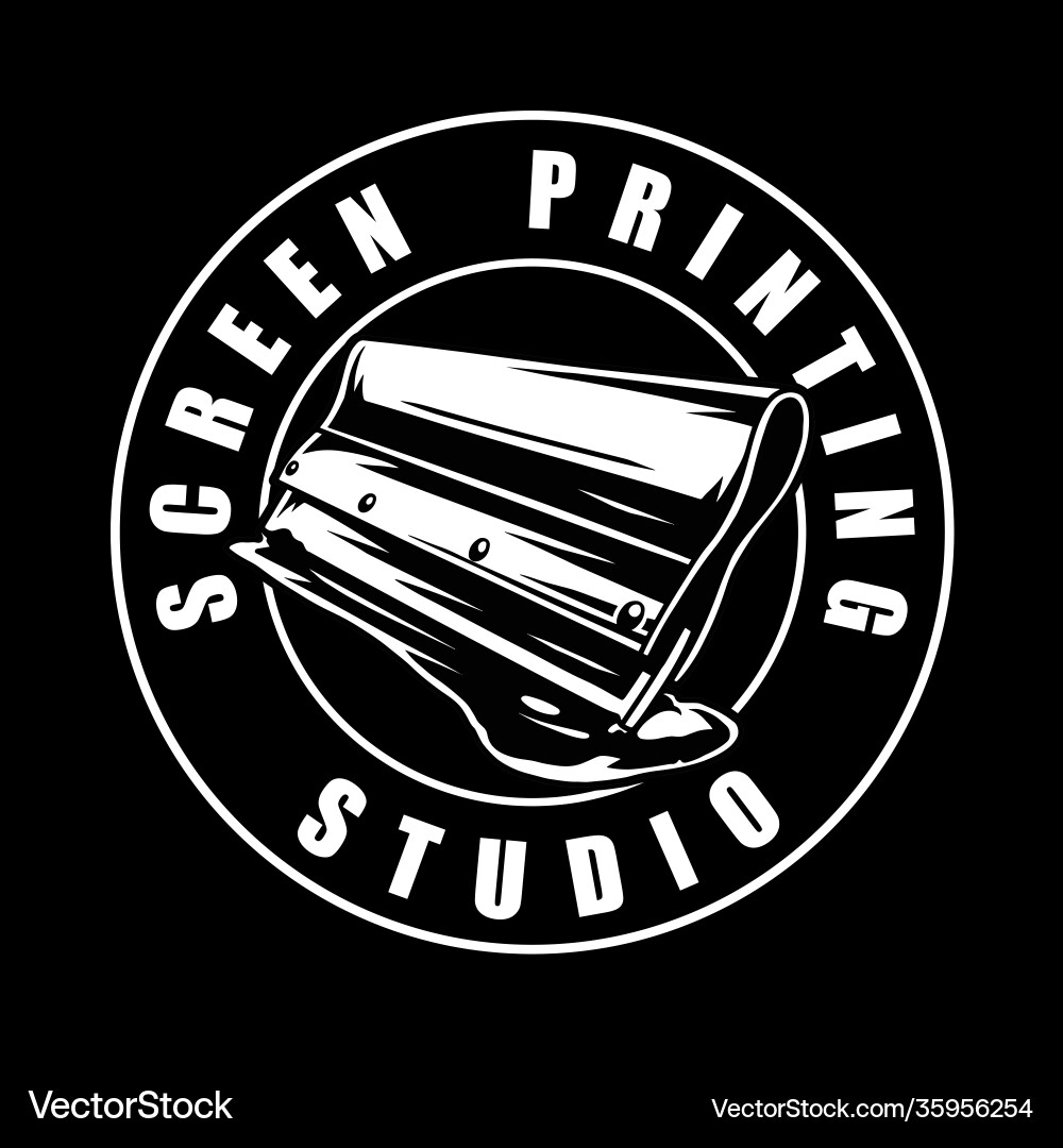 Screen Printing Equipment Royalty Free Vector Image