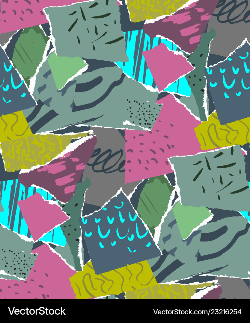 Seamless pattern pieces of torn paper Royalty Free Vector