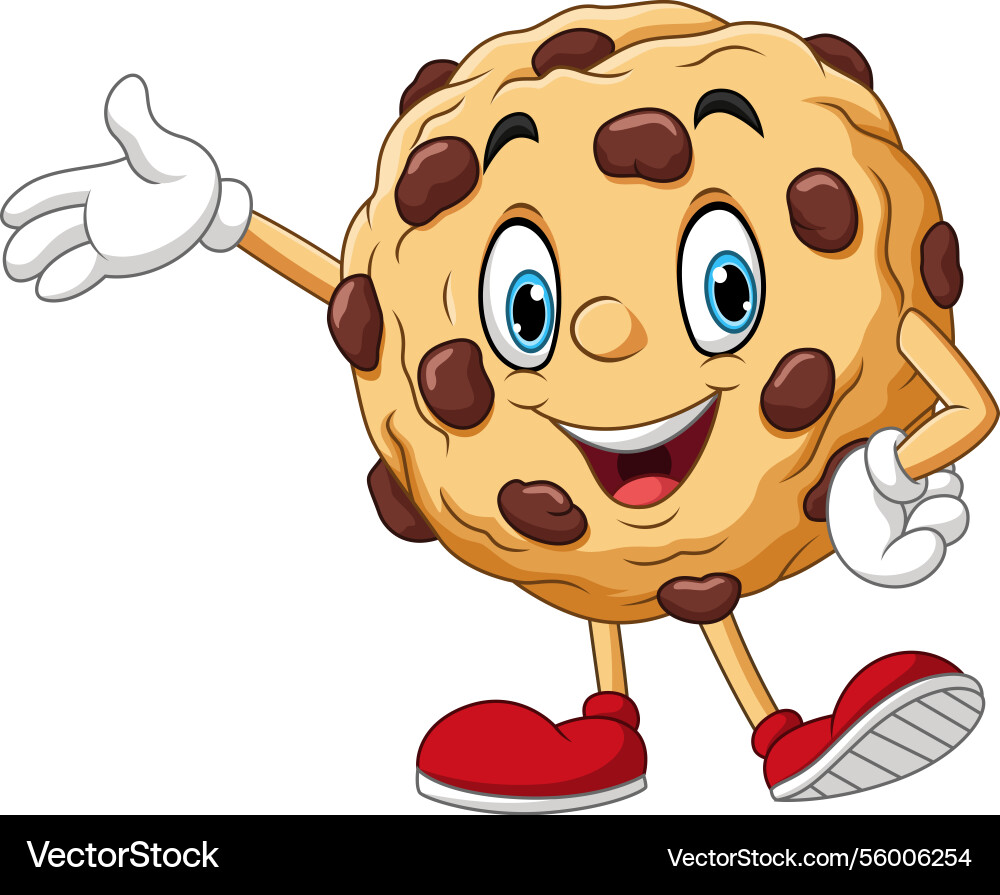 Smiling Cookie Mascot Royalty Free Vector Image