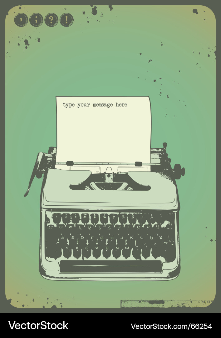 Typewriter Royalty Free Vector Image - VectorStock