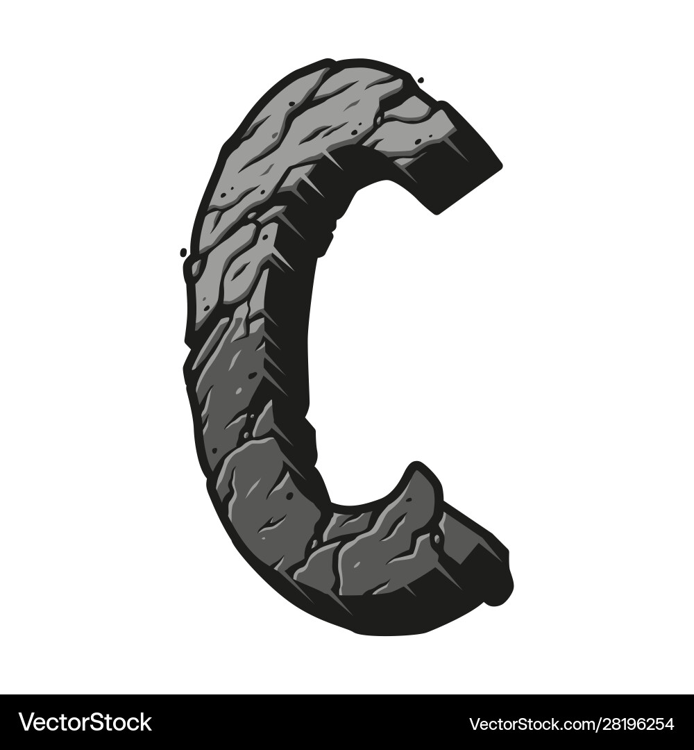 Vintage letter c template Royalty Free Vector Image