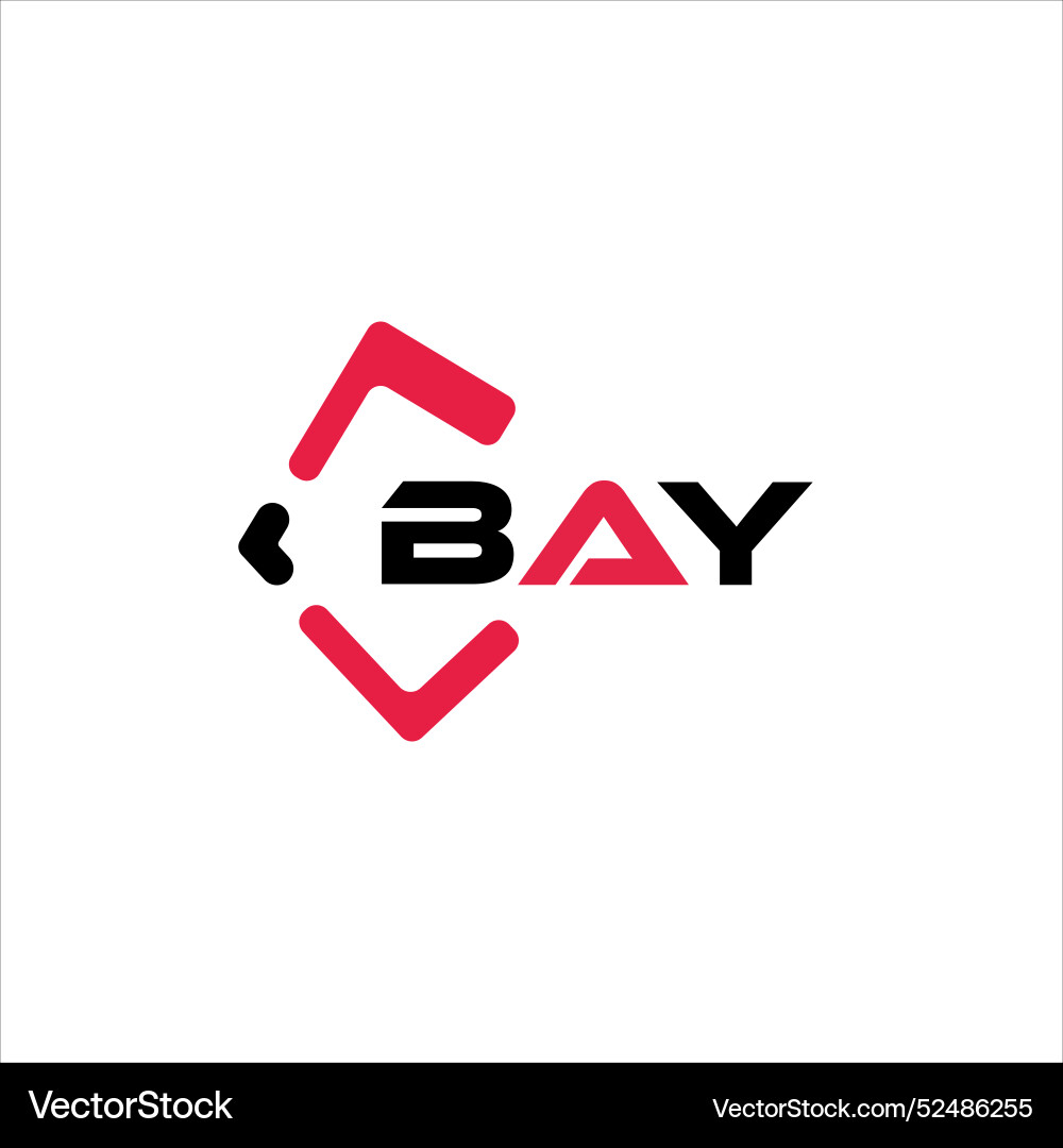 Bay creative minimalist letter logo unique Vector Image