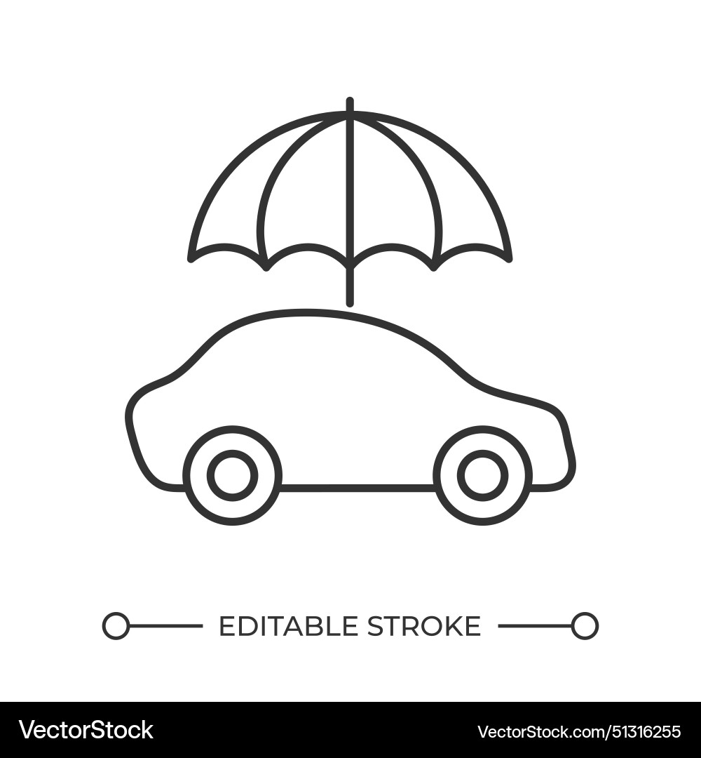 Car insurance linear icon Royalty Free Vector Image