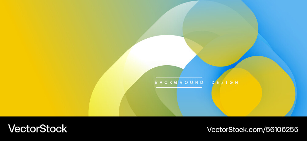 Circular abstract design with overlapping Vector Image