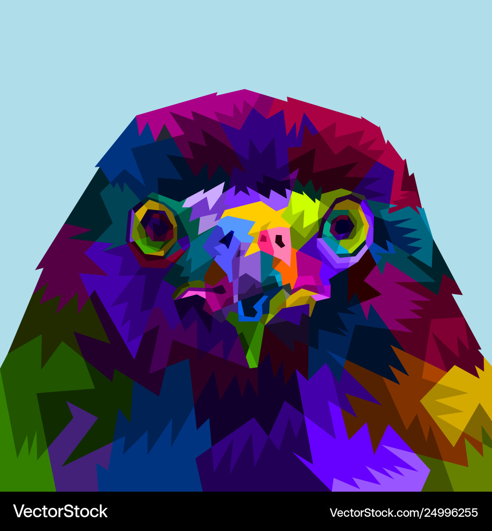 Colorful eagle heads up close Royalty Free Vector Image