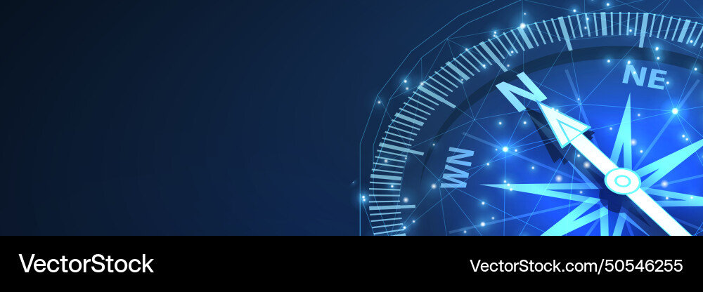 Digital compass business strategic explorer Vector Image