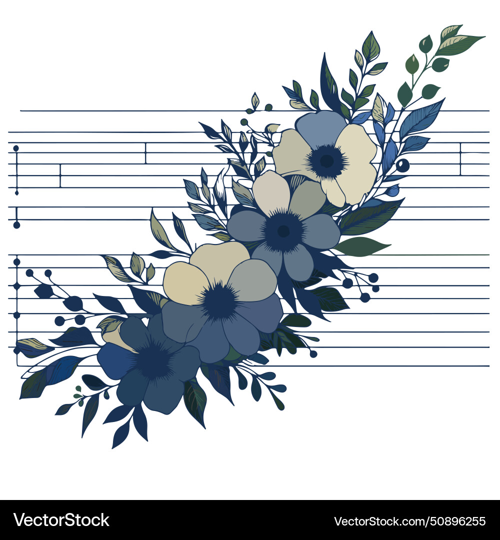 Flower notes sketch Royalty Free Vector Image - VectorStock