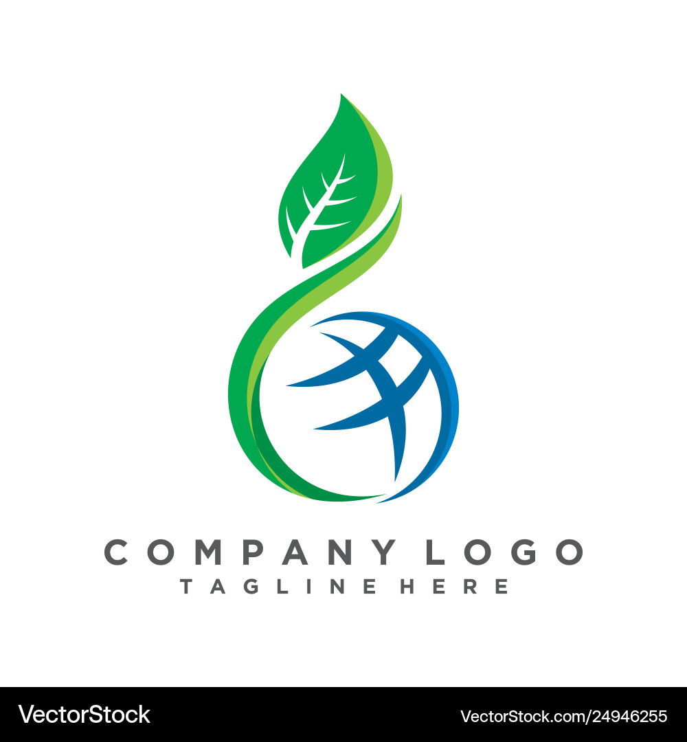Green world logo Royalty Free Vector Image - VectorStock