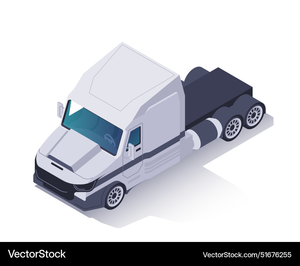 Isometric truck icon side view of freight Vector Image