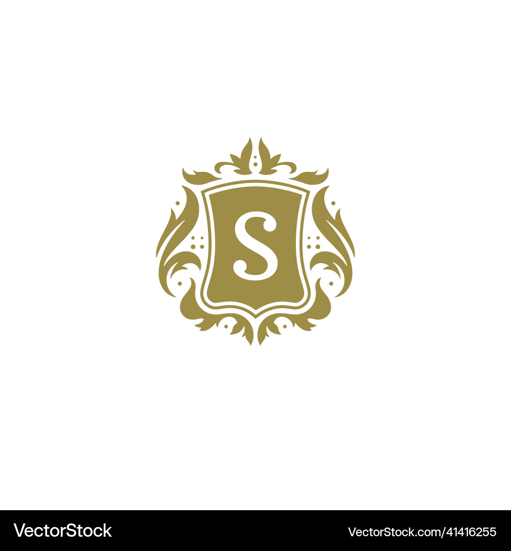 Luxury logo crest template design Royalty Free Vector Image
