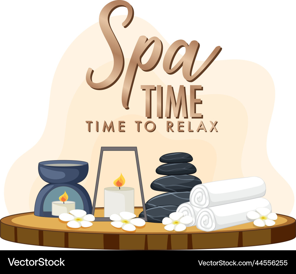 Luxury spa poster template design Royalty Free Vector Image