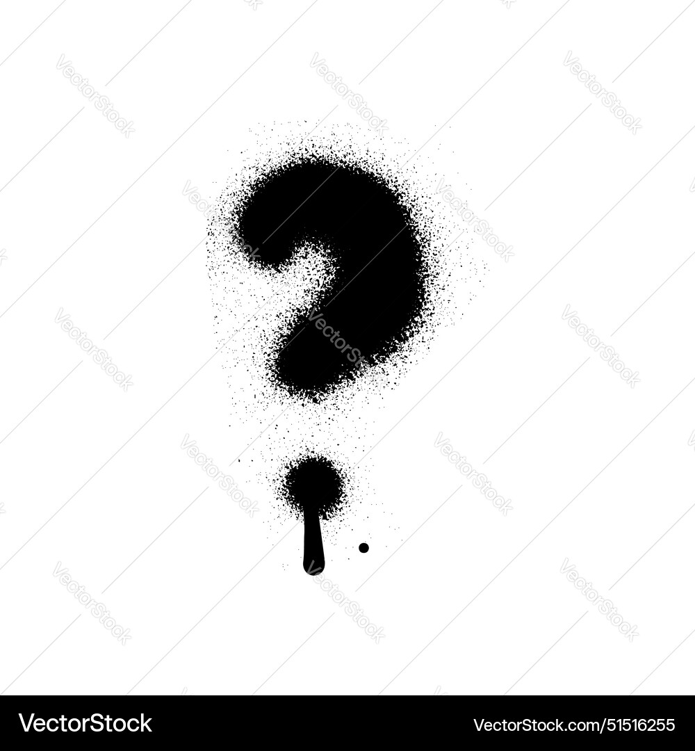 Spray textured graffiti doodle punk shape Vector Image