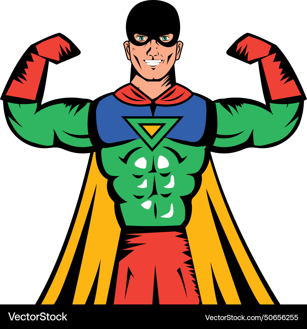 Superhero pop art cartoon Royalty Free Vector Image