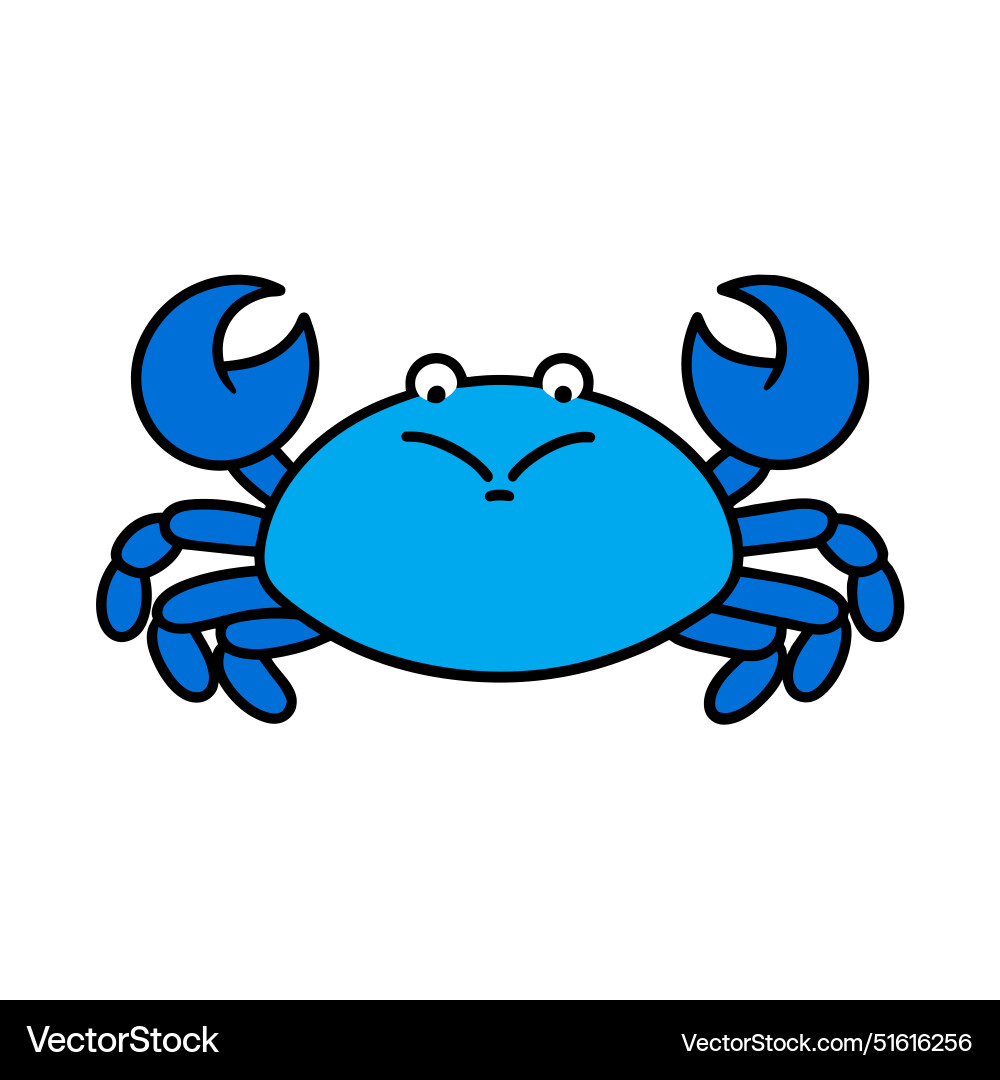 Blue crab sleeps icon Royalty Free Vector Image