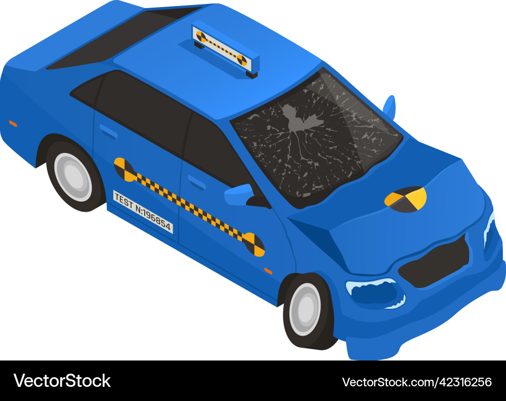 Crash test icon Royalty Free Vector Image - VectorStock