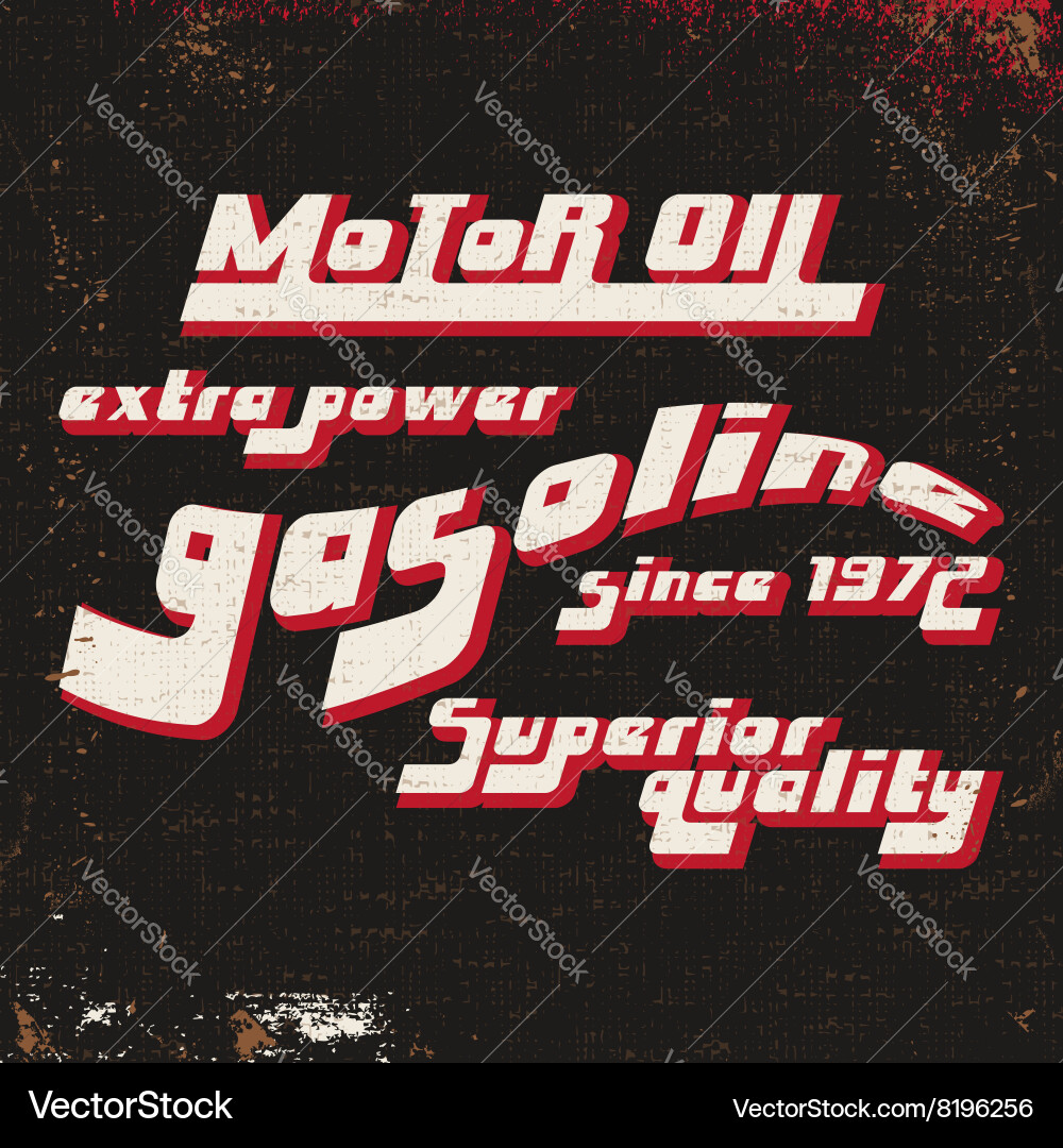 Gasoline vintage stamp Royalty Free Vector Image