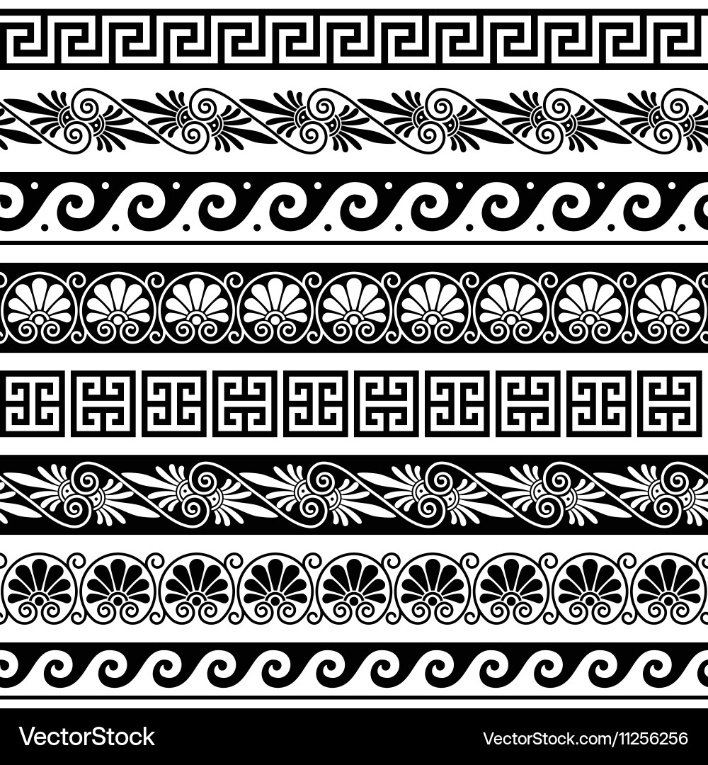 Greek Meander Pattern - Seamless Royalty Free Vector Image